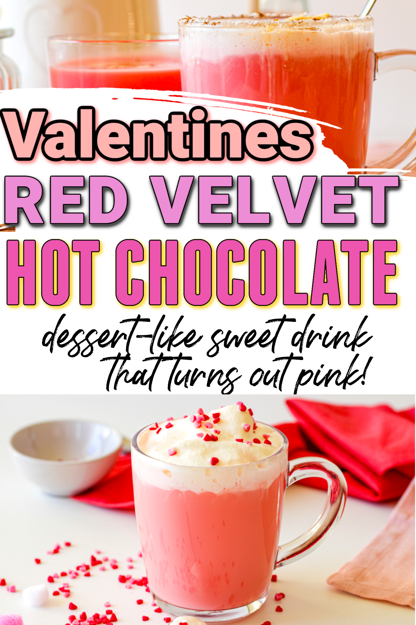 Pink Red Velvet Hot Chocolate - Vigor it Out